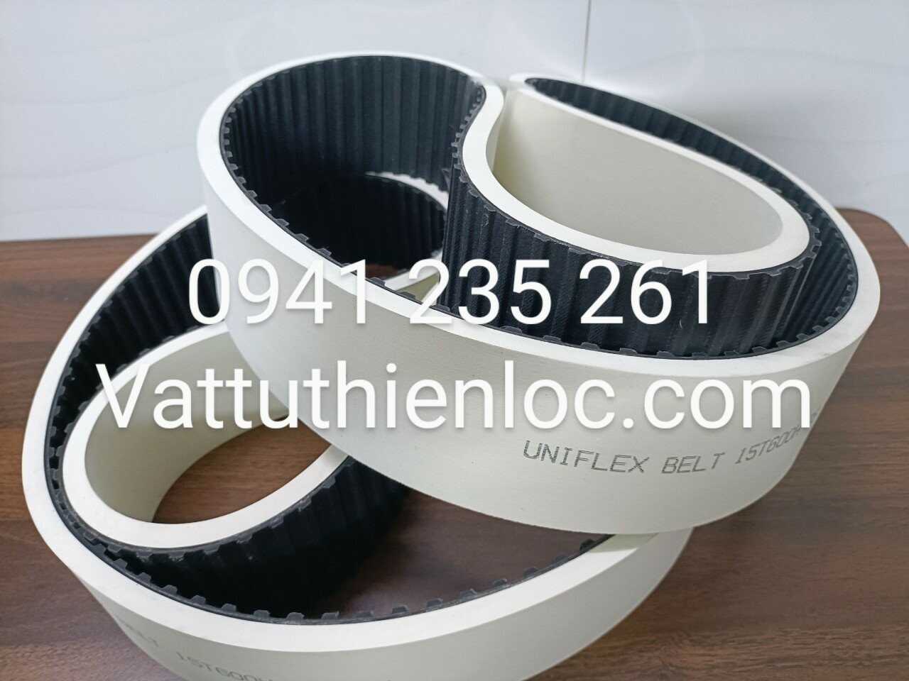 Dây Curoa Uniflex Belt 15T600H - 75 Đắp Cao Su Trắng